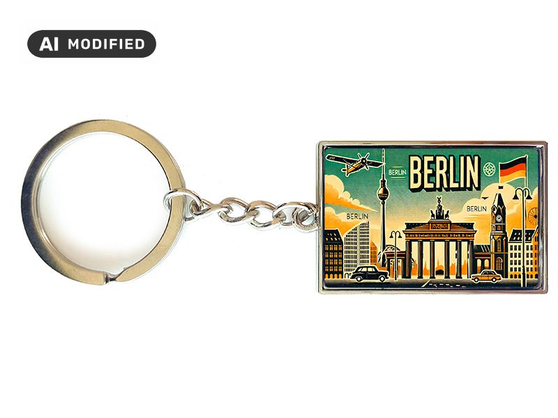 Souvenir Metal keychain Berlin 3x10cm